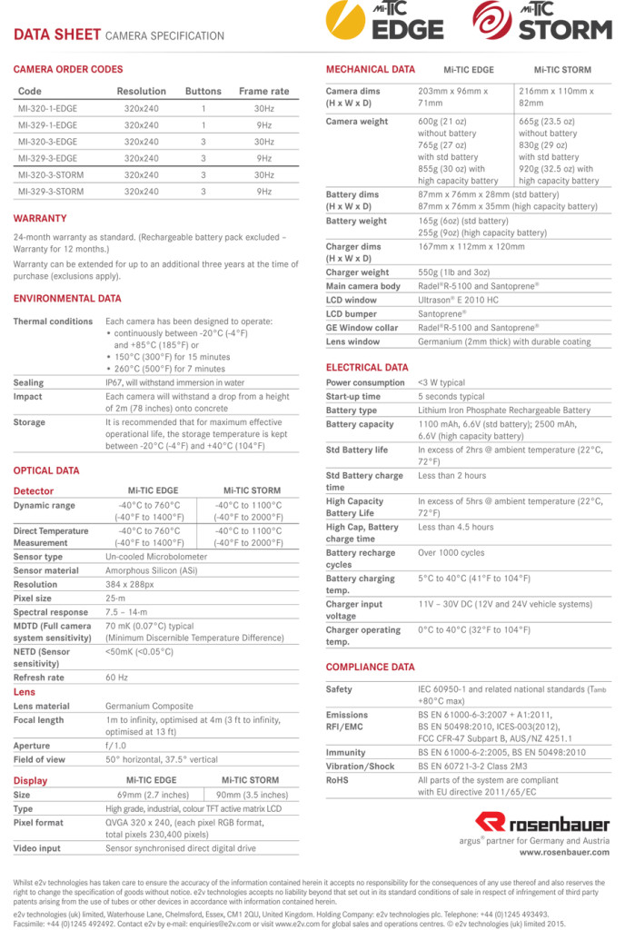 Rosenbauer ARGUS Mi-TIC STORM and EDGE Thermal imaging cameras (TICs ...